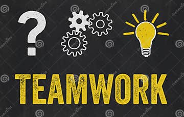 Question Mark, Gears, Light Bulb Concept - Teamwork Stock Illustration ...