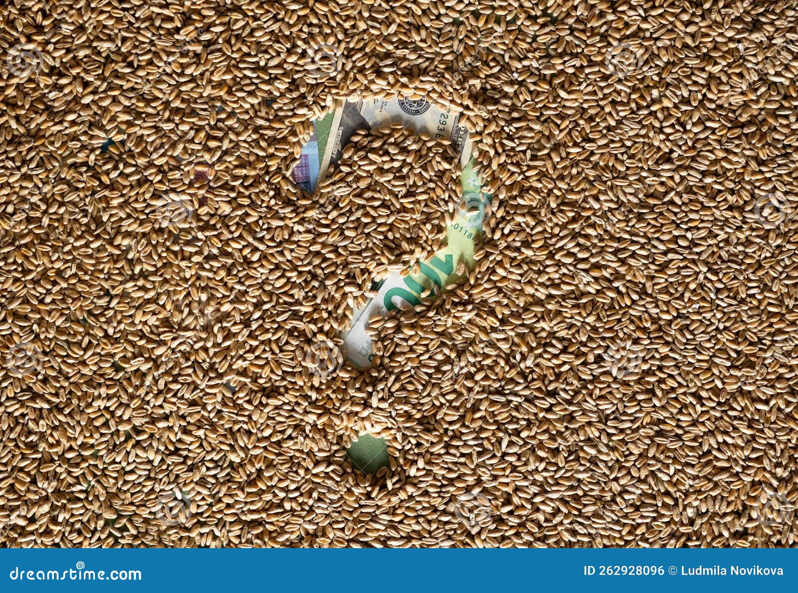 The Question Mark on a Grain Background Stock Photo - Image of natural ...