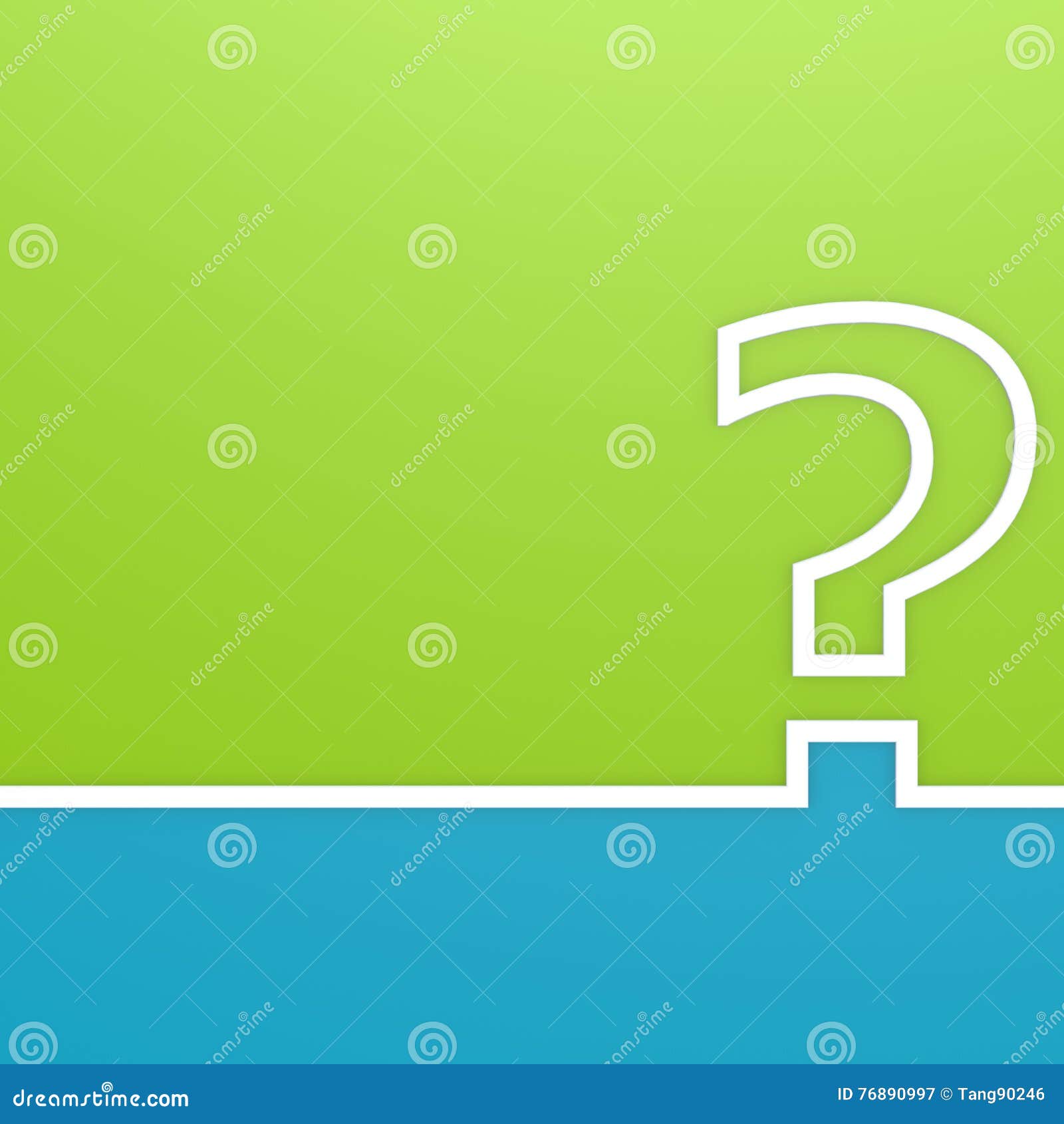Question Mark on Green and Blue Background Stock Illustration ...