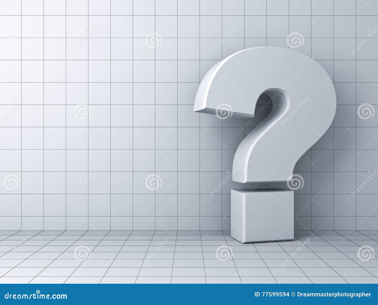 Question Mark On Grid White Background With Shadow Royalty-Free Stock ...