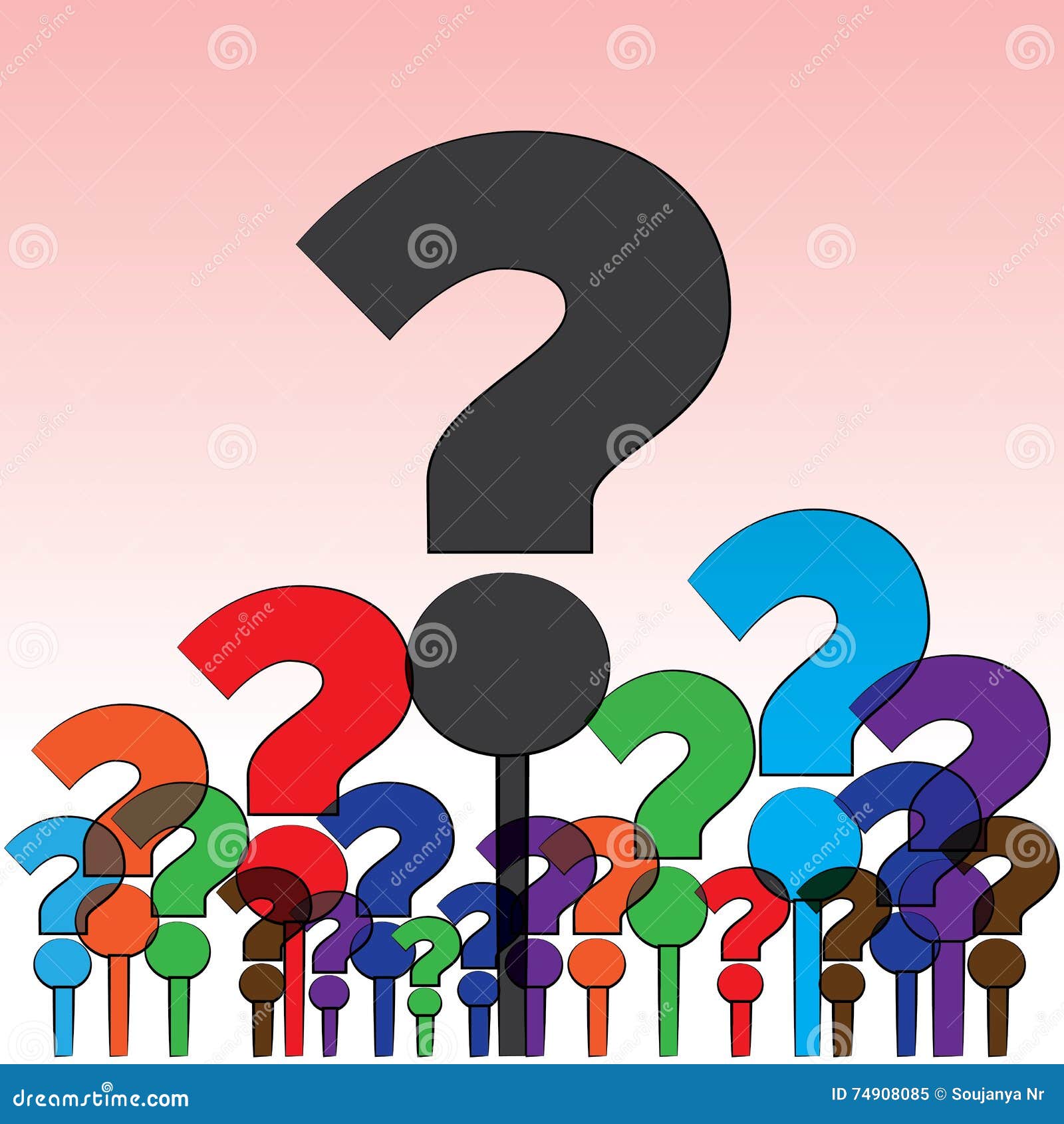 Question mark in group stock vector. Illustration of modern - 74908085