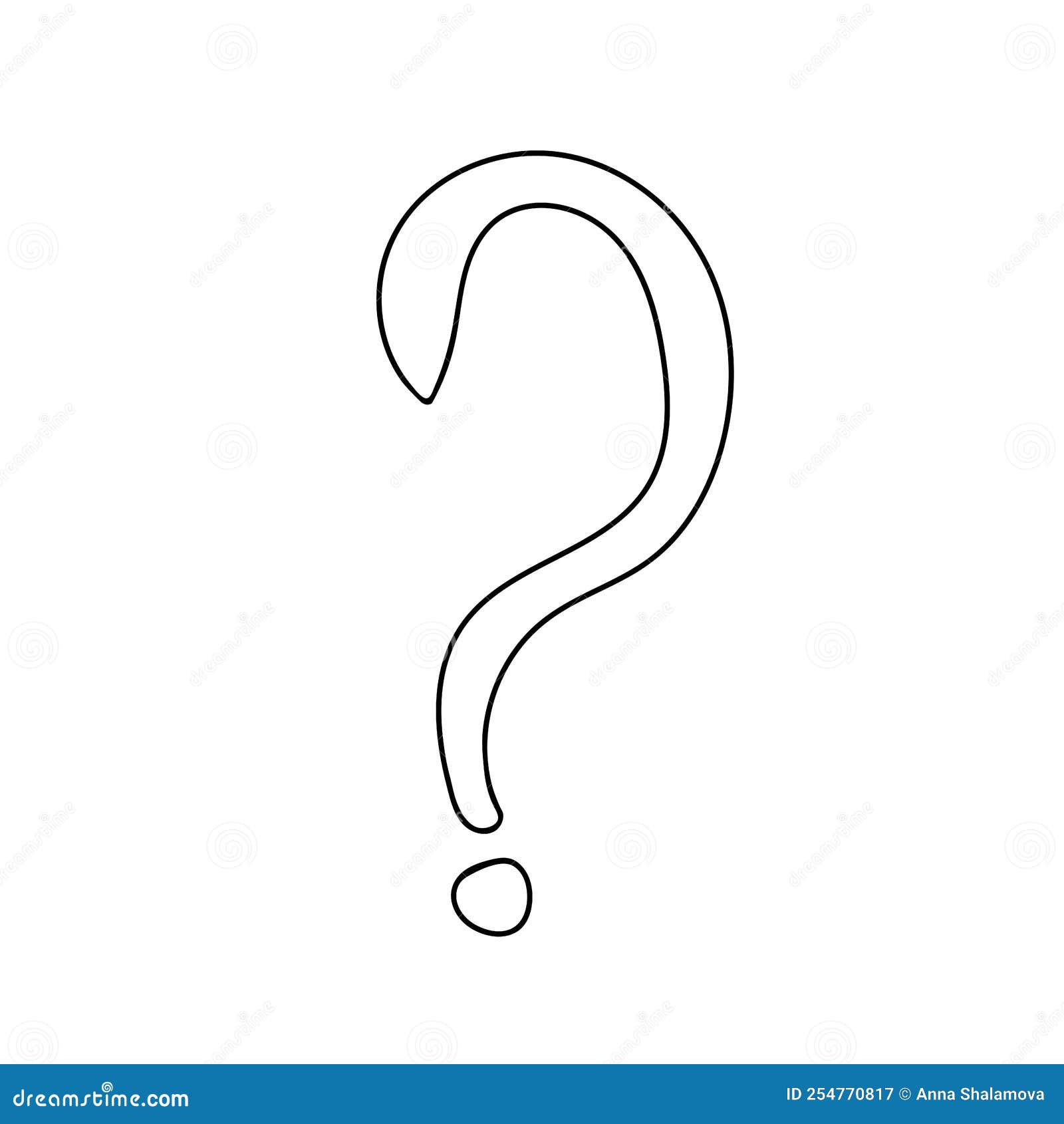 Question Mark Hand Drawn. Sketch Drawing Stock Vector - Illustration of ...