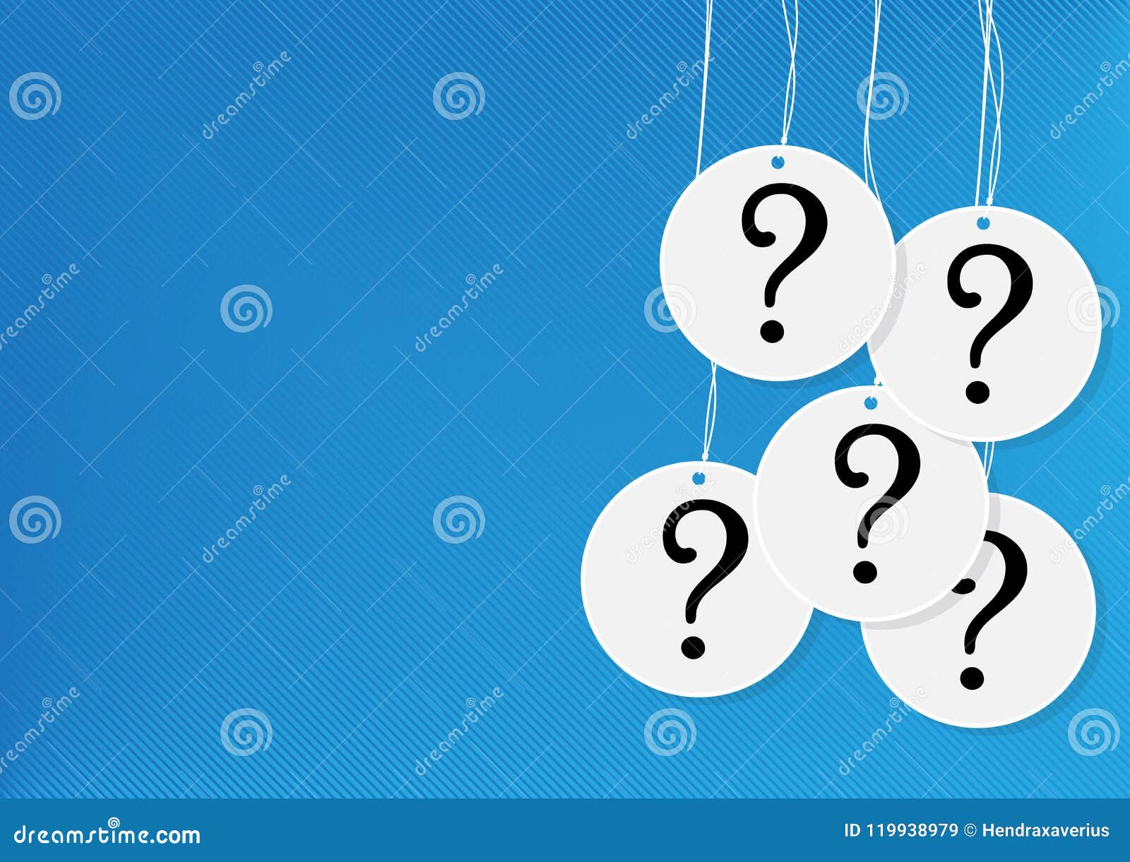 Question Mark Hanging Tags Concept Stock Vector - Illustration of ...