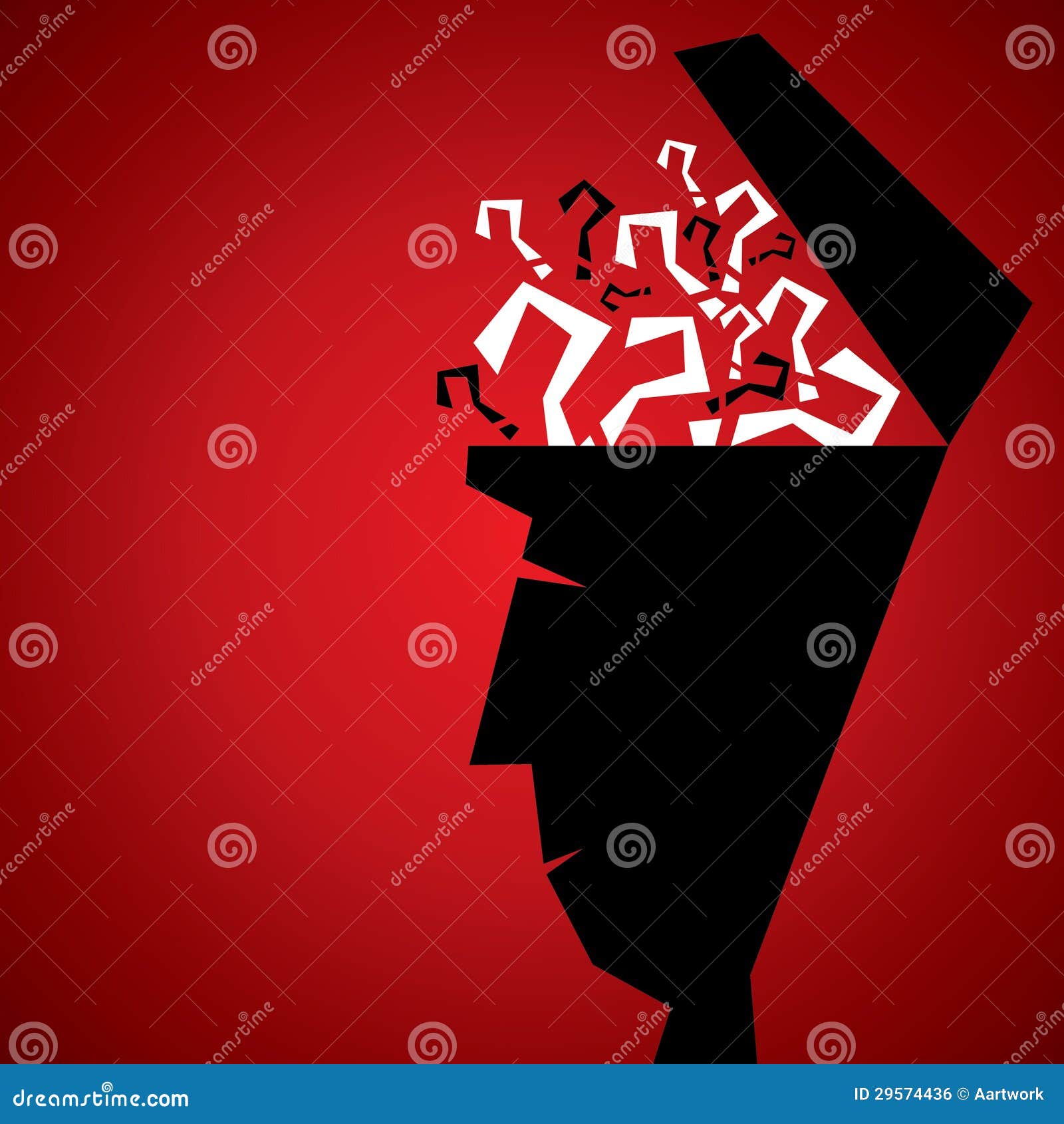 Question mark in head stock vector. Illustration of issue - 29574436