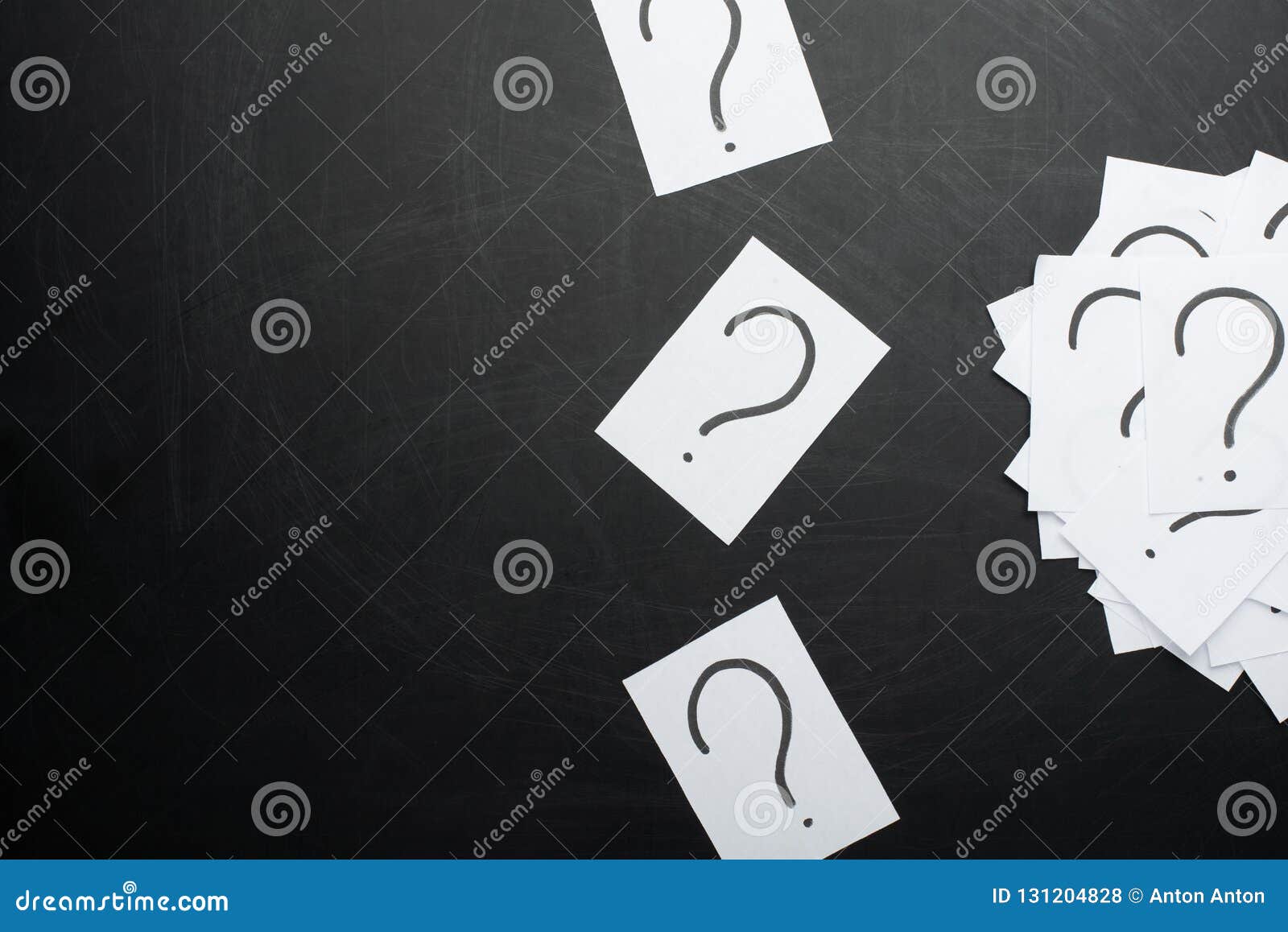 Question Mark Heap on Table Concept for Confusion, Question or Solution ...