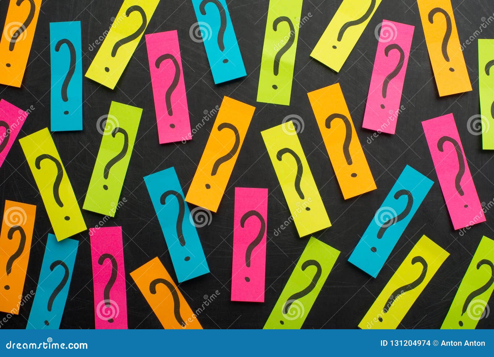 Question Mark Heap on Table Concept for Confusion, Question or Solution ...