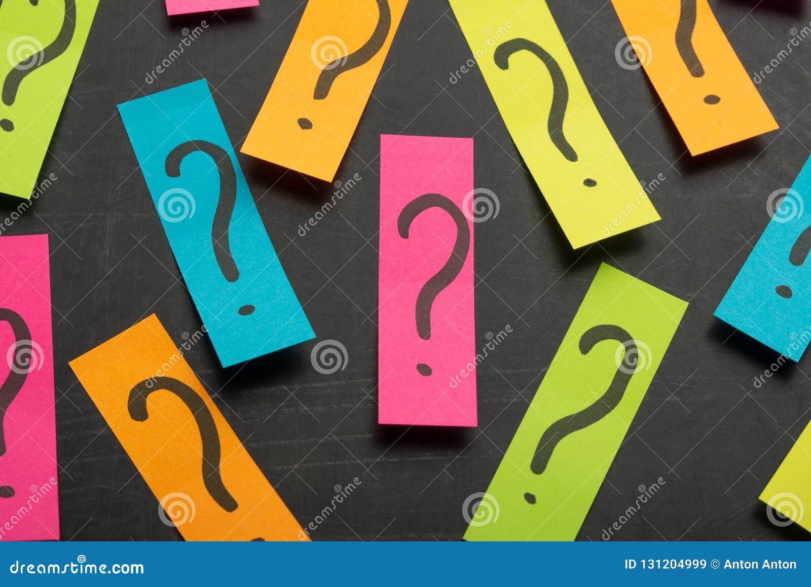 Question Mark Heap On Table Concept For Confusion, Question Or Solution ...