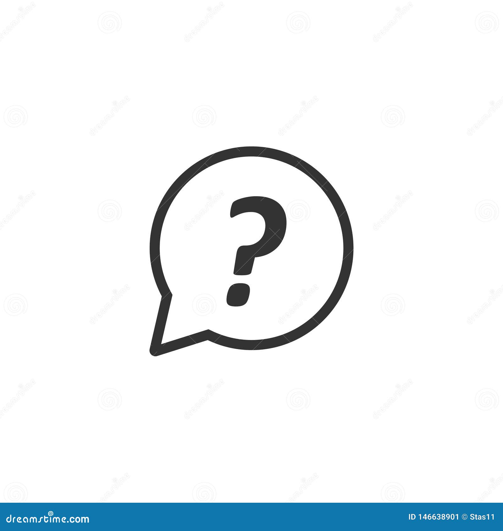 Question Mark Help Icon in Simple Design. Vector Illustration Stock ...