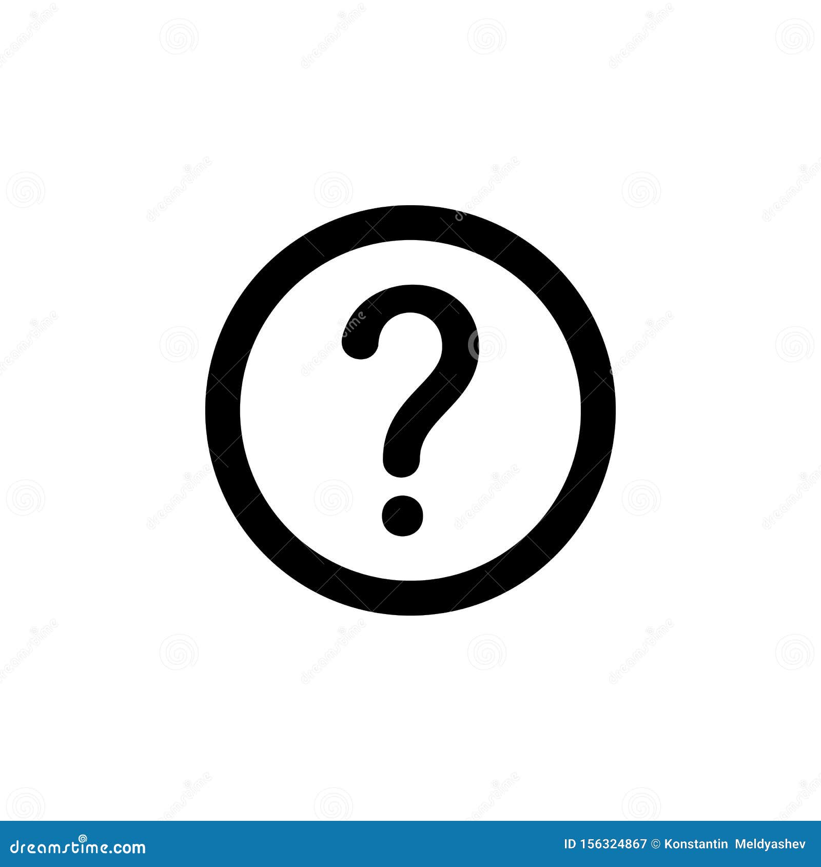Question Mark or Help Sign Icon. Simple Glyph, Flat Vector of Web Icons ...