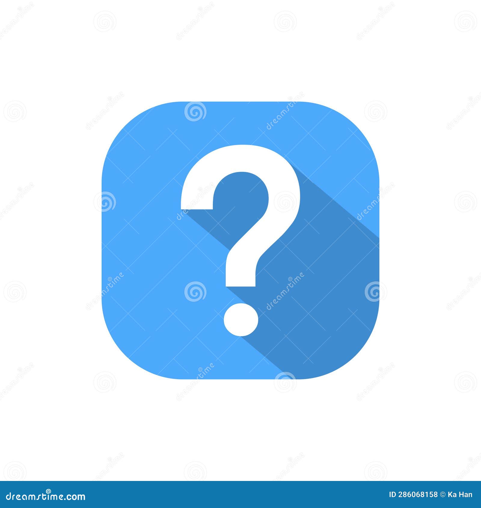 Question Mark, Help Support Icon Vector in Square Background Stock ...