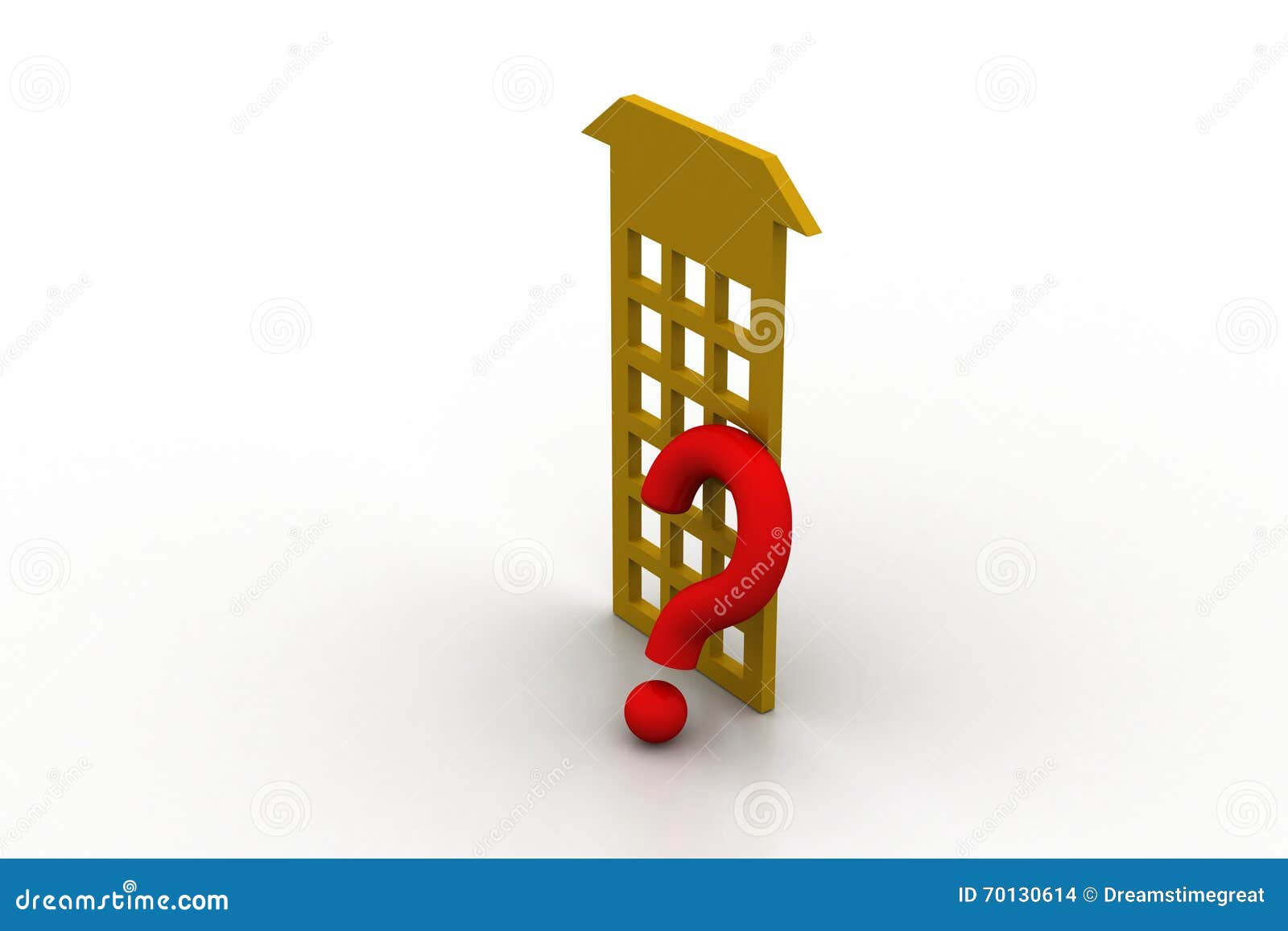 Question mark with home stock illustration. Illustration of home - 70130614