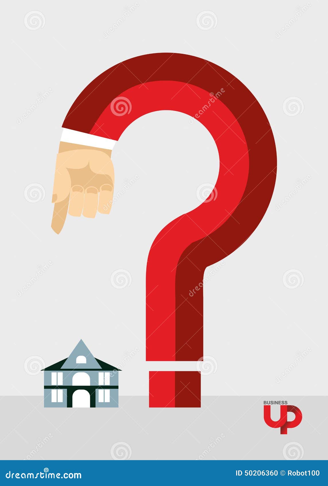 Question Mark and the House. Business Illustration Stock Vector ...