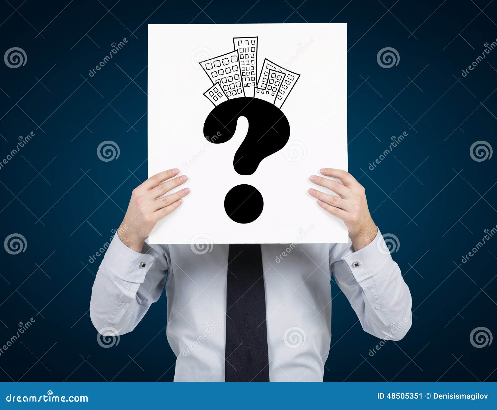 Question mark with houses stock image. Image of city - 48505351