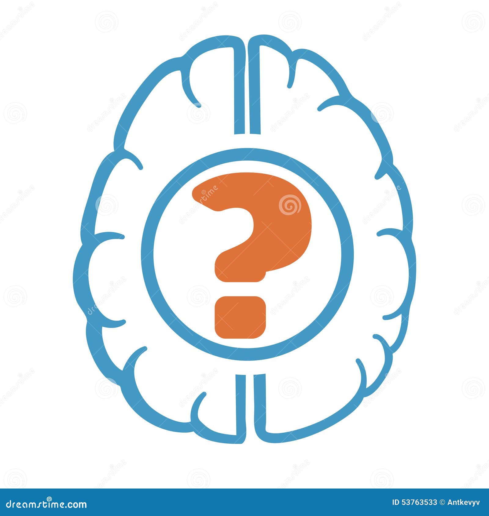 Question Mark in Human Brain Stock Vector - Illustration of creativity ...