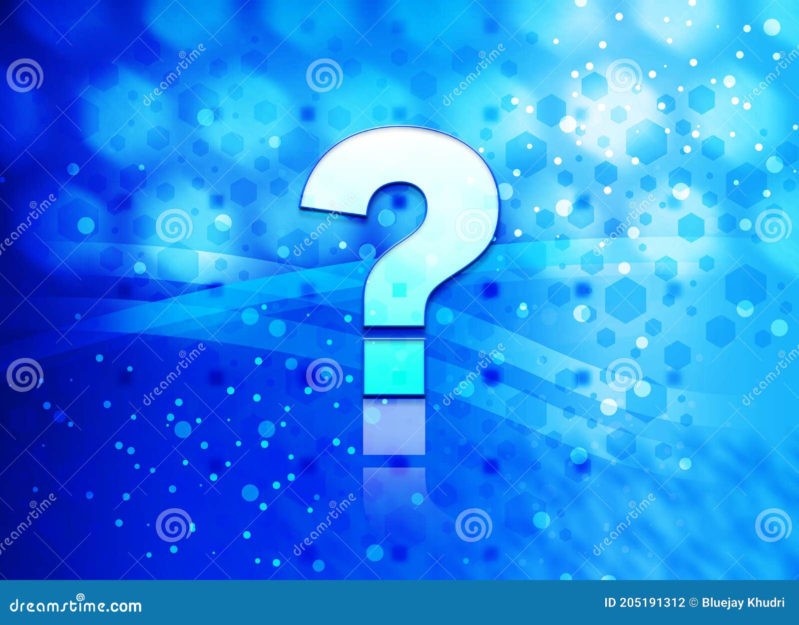 Question Mark Icon Abstract Light Cyan Blue Hexagon Pattern Background ...