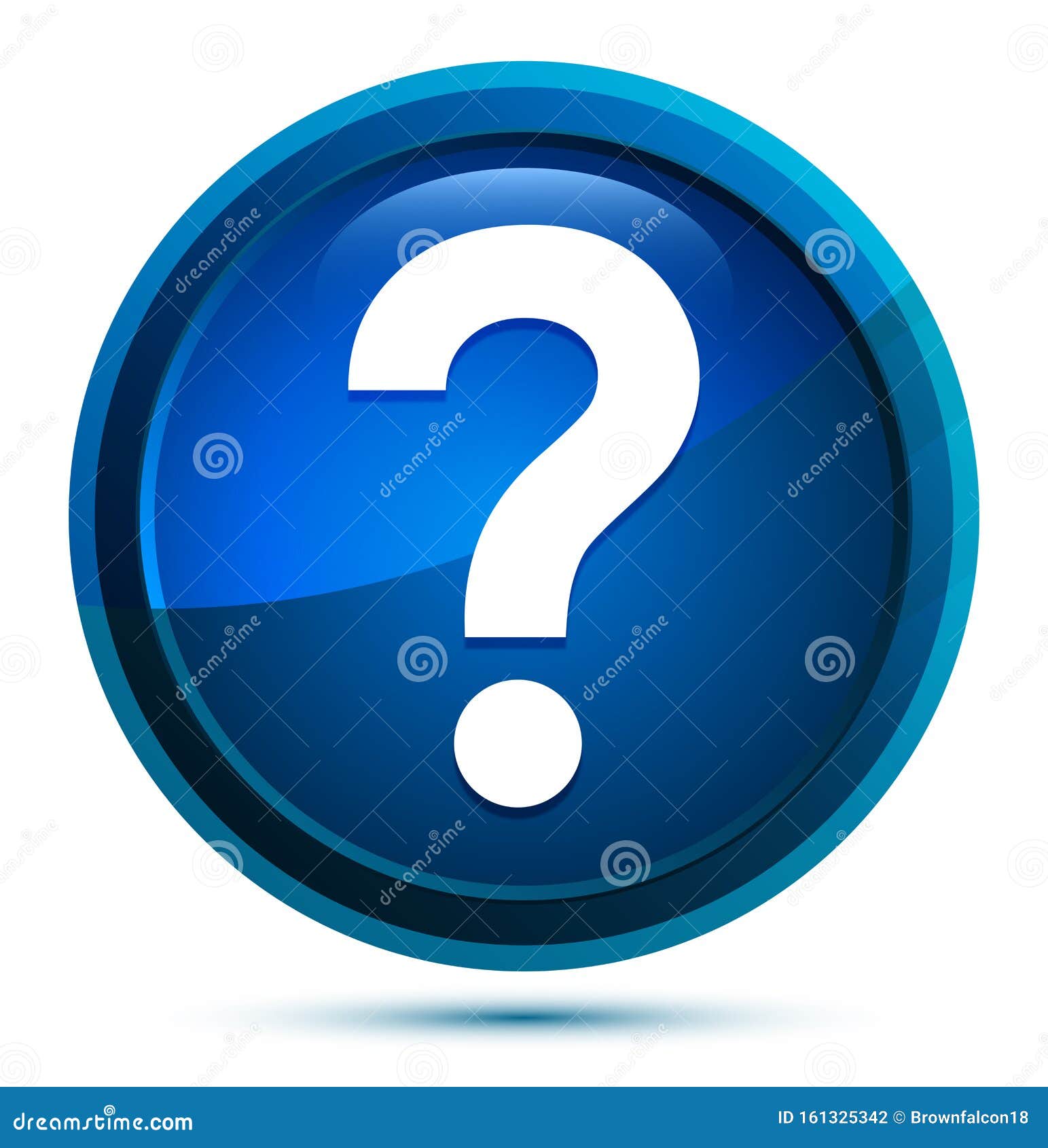 Question Mark Icon Elegant Blue Round Button Illustration Stock Vector ...