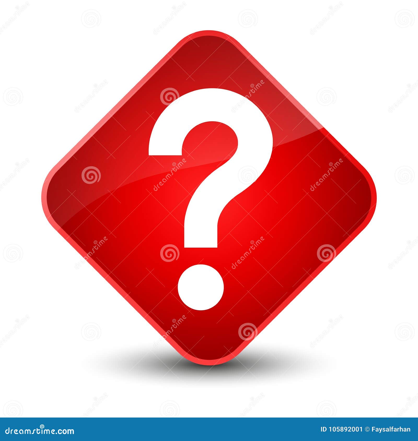 Question Mark Icon Elegant Red Diamond Button Stock Illustration ...
