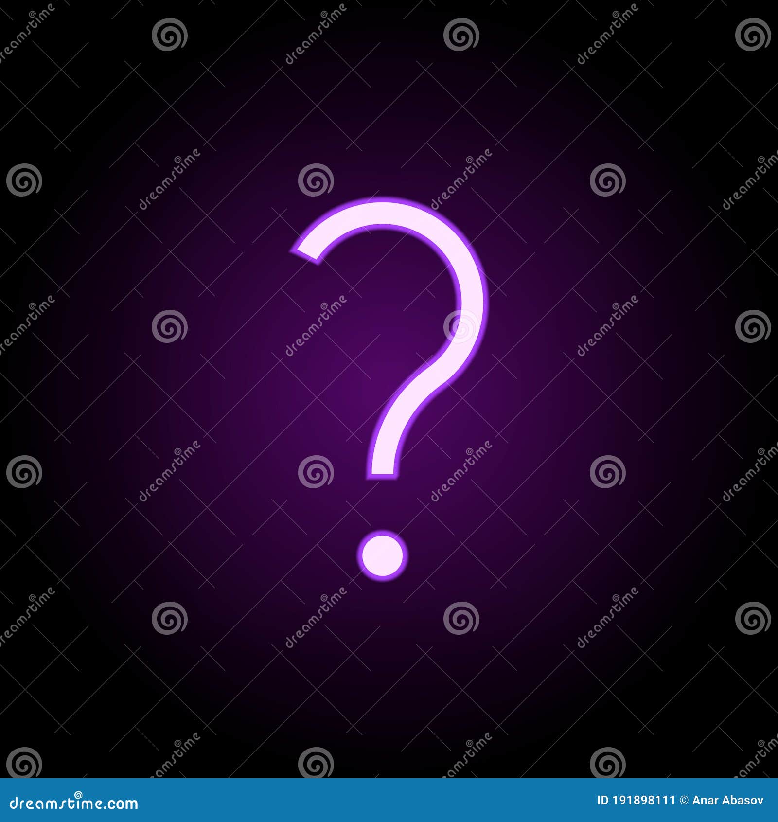 Question Mark Icon. Elements of Web in Neon Style Icons Stock ...