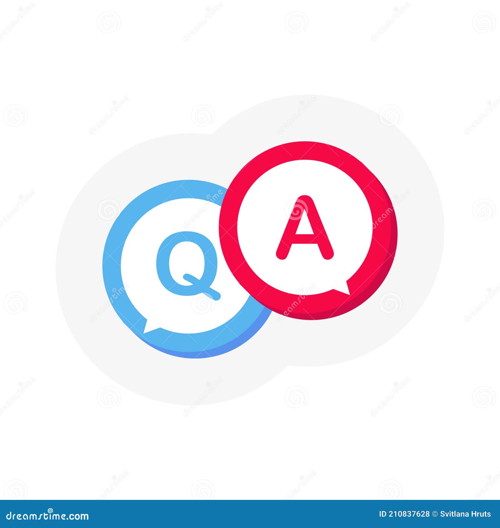 Question Mark Icon in Flat 3D Style. Discussion Speech Bubble Pictogram ...