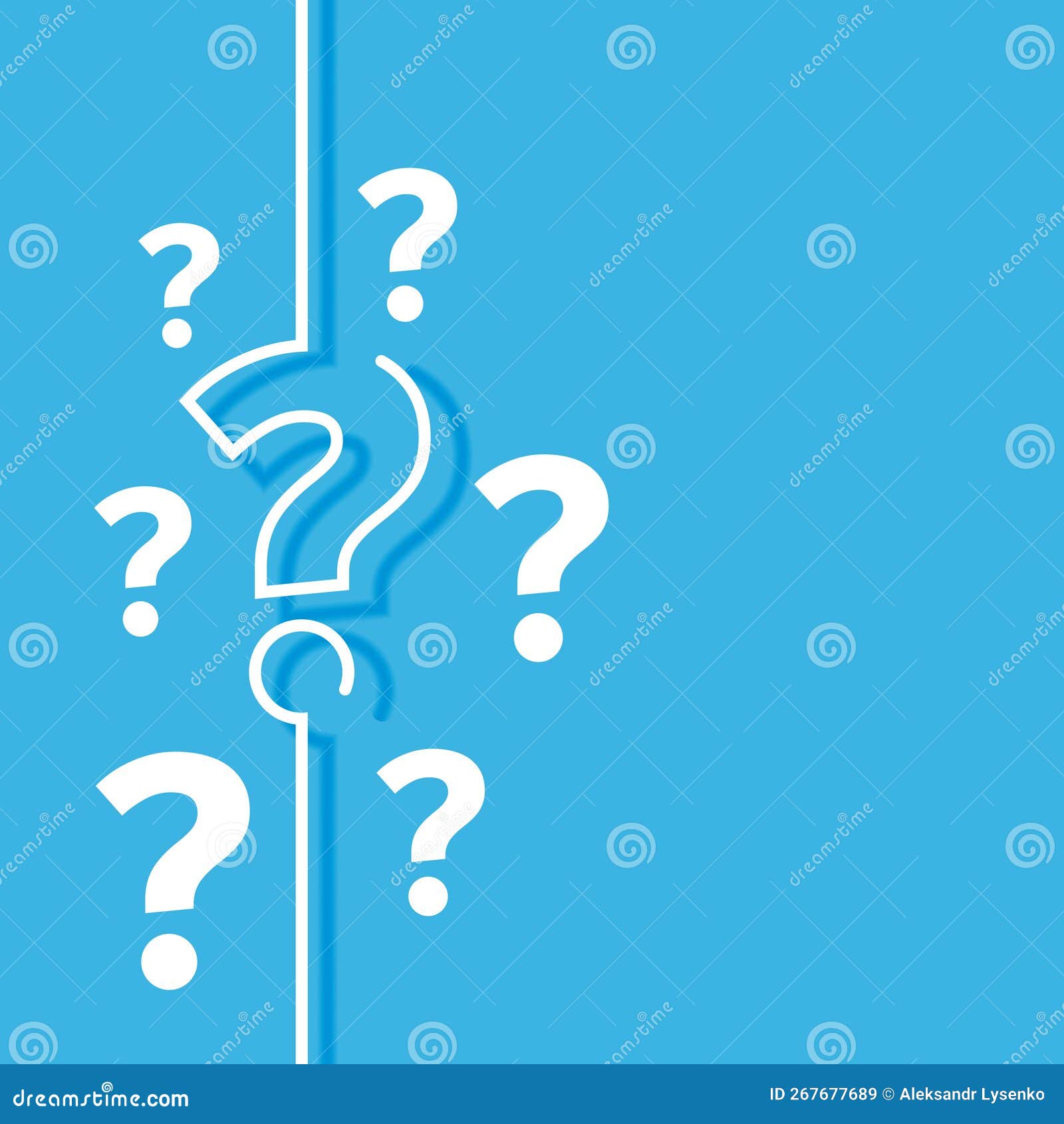 Question Mark Icon in Flat Style. Faq Vector Illustration on Isolated ...