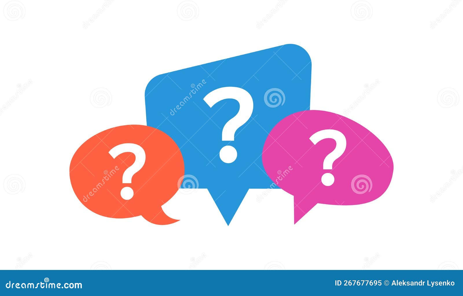 Question Mark Icon in Flat Style. Faq Vector Illustration on Isolated ...