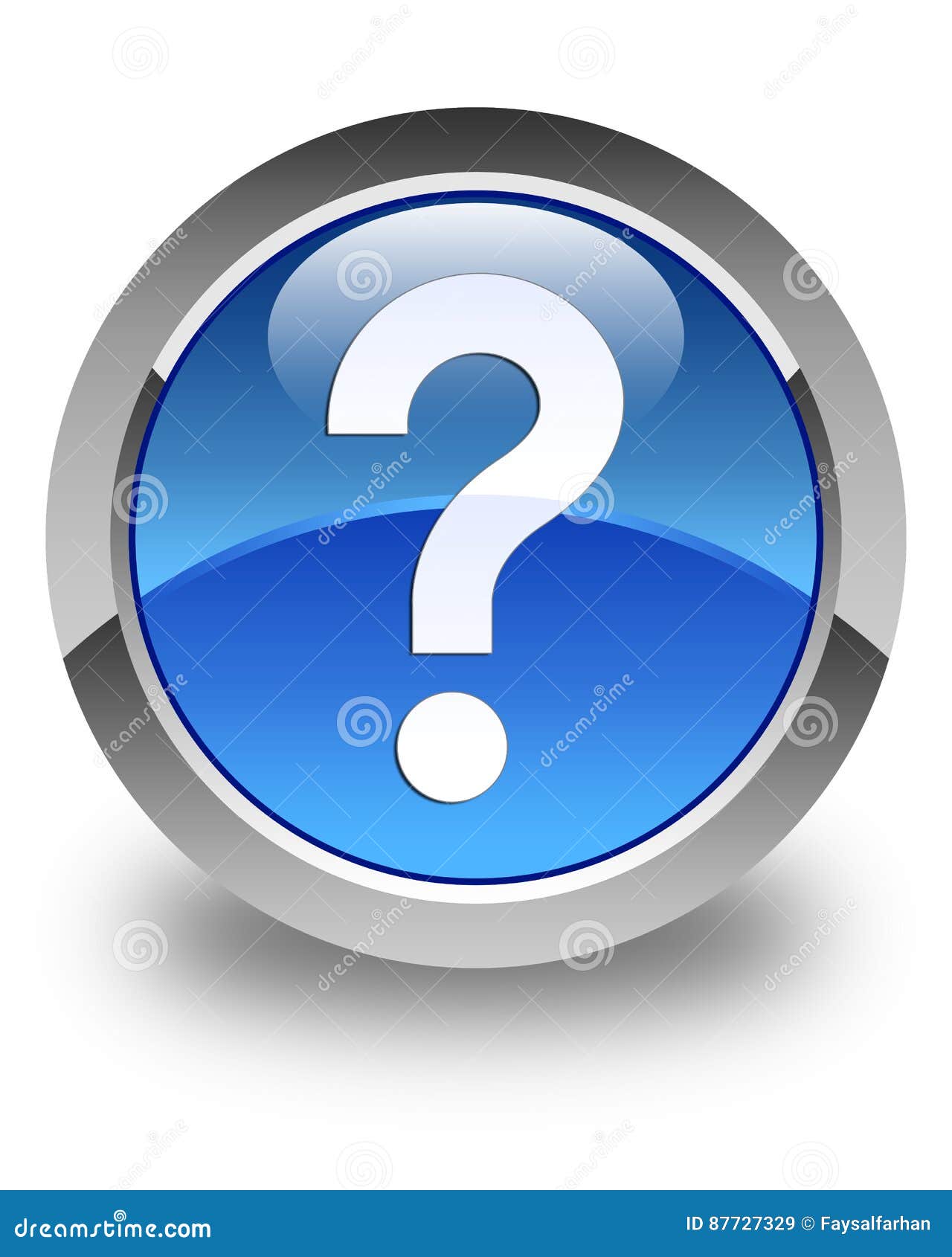 Question Mark Icon Glossy Blue Round Button Stock Illustration ...