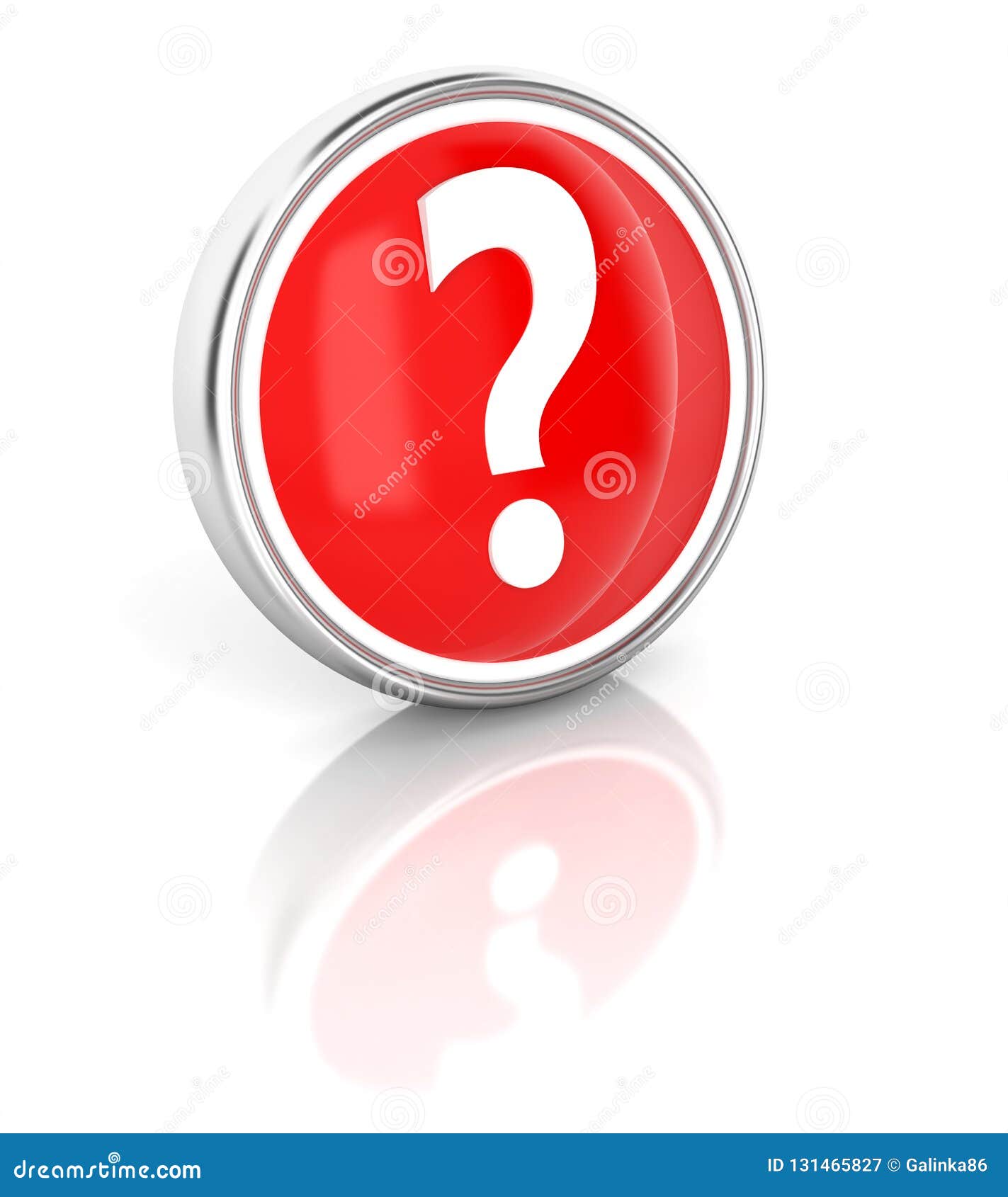 Question Mark Icon on Glossy Red Round Button. Stock Illustration ...