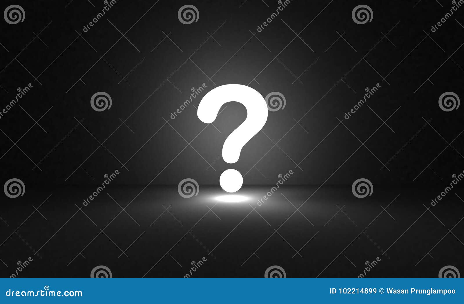 Question Mark Icon Glow in the Dark. Stock Illustration - Illustration ...