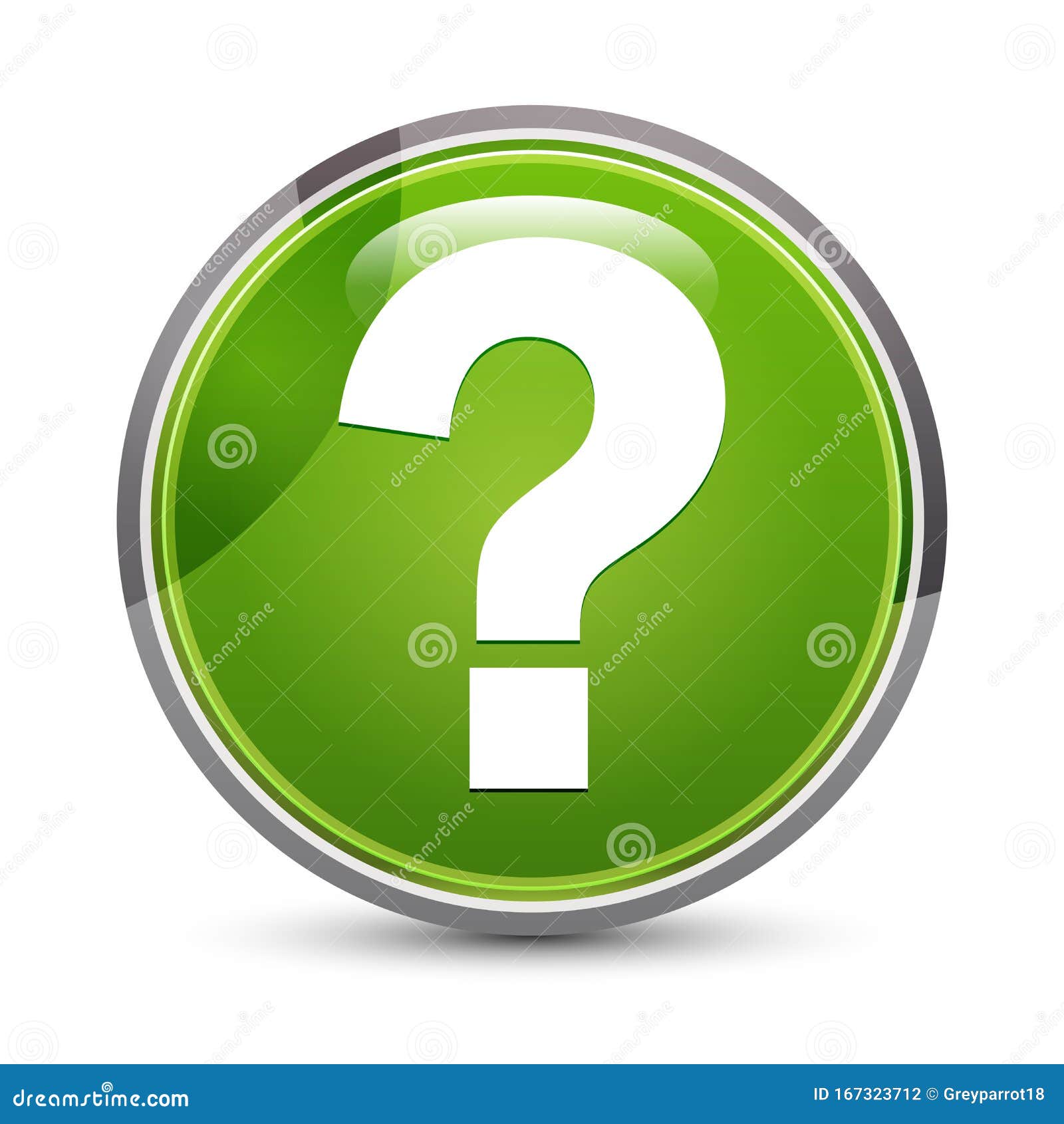 Question Mark Icon Elegant Green Round Button Vector Illustration Stock ...