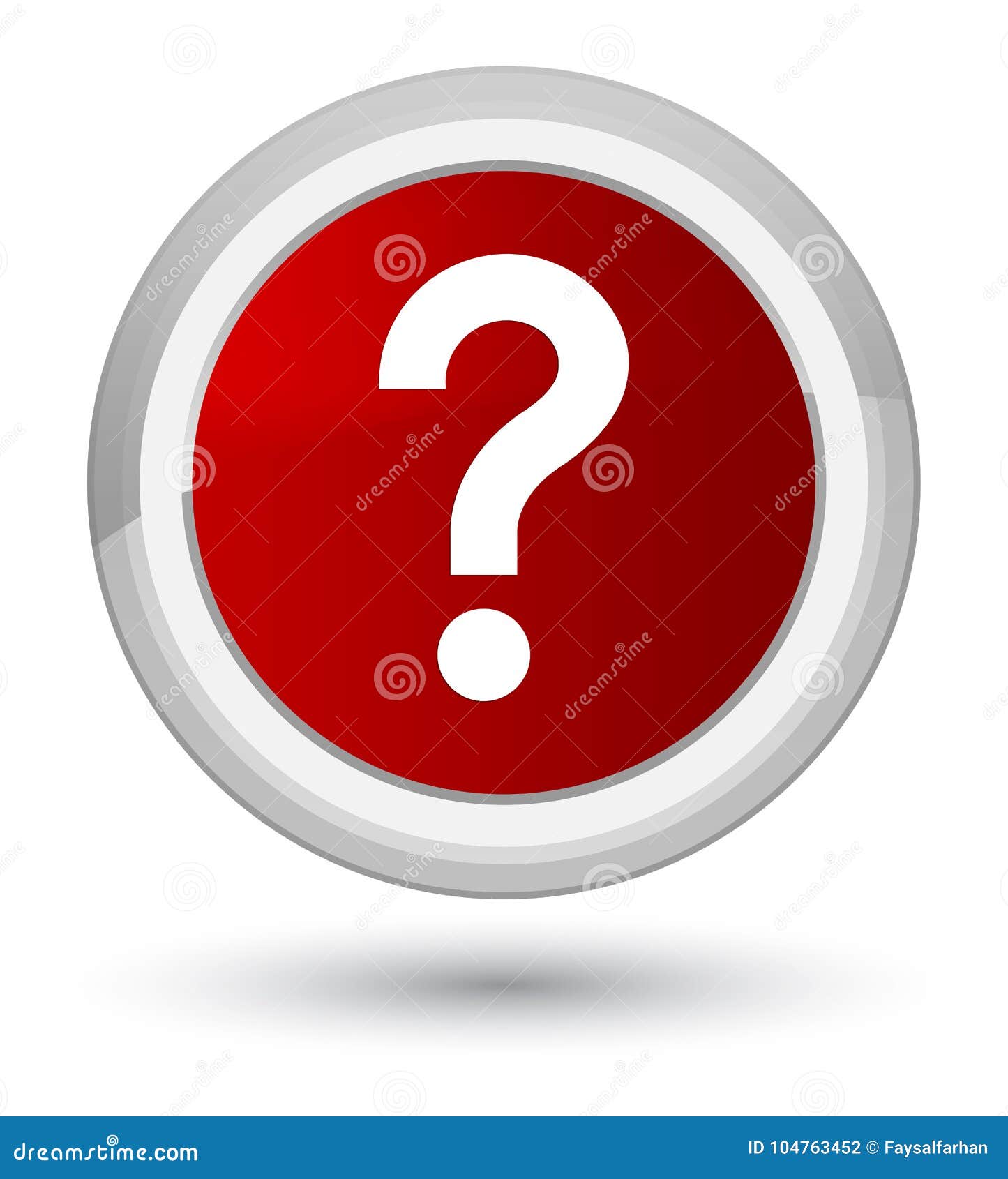 Question Mark Icon Prime Red Round Button Stock Illustration ...