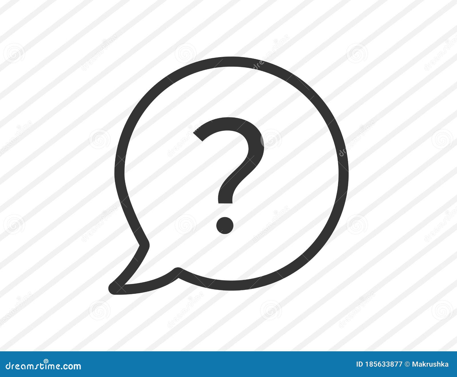 Question Mark Icon. Isolated Question Symbol. Bubble Design for Faq or ...