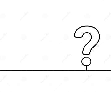 Question Mark Icon with Line. Help, Ask, Support, Faq Sign. Vector ...