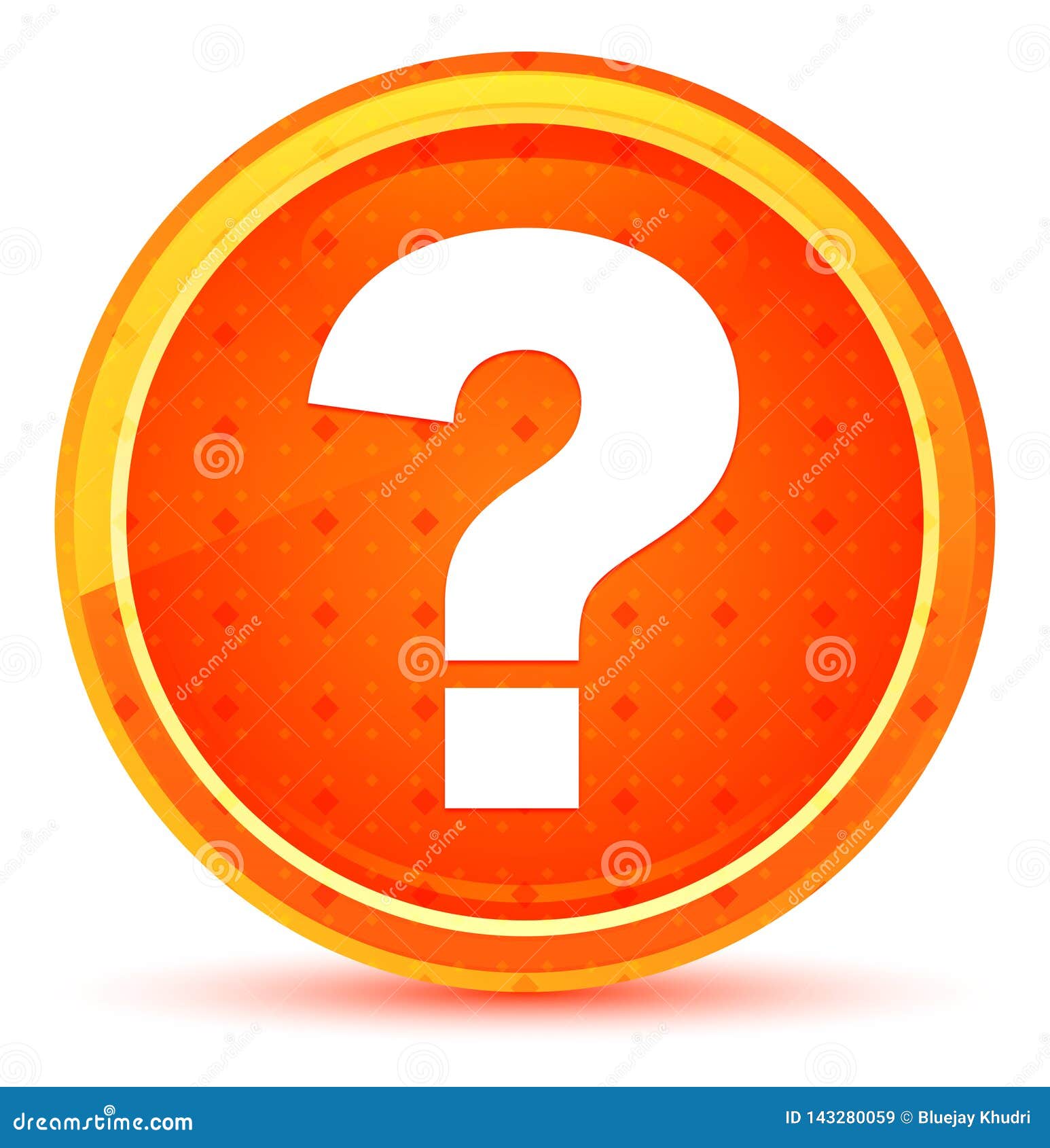 Question Mark Icon Natural Orange Round Button Stock Illustration ...