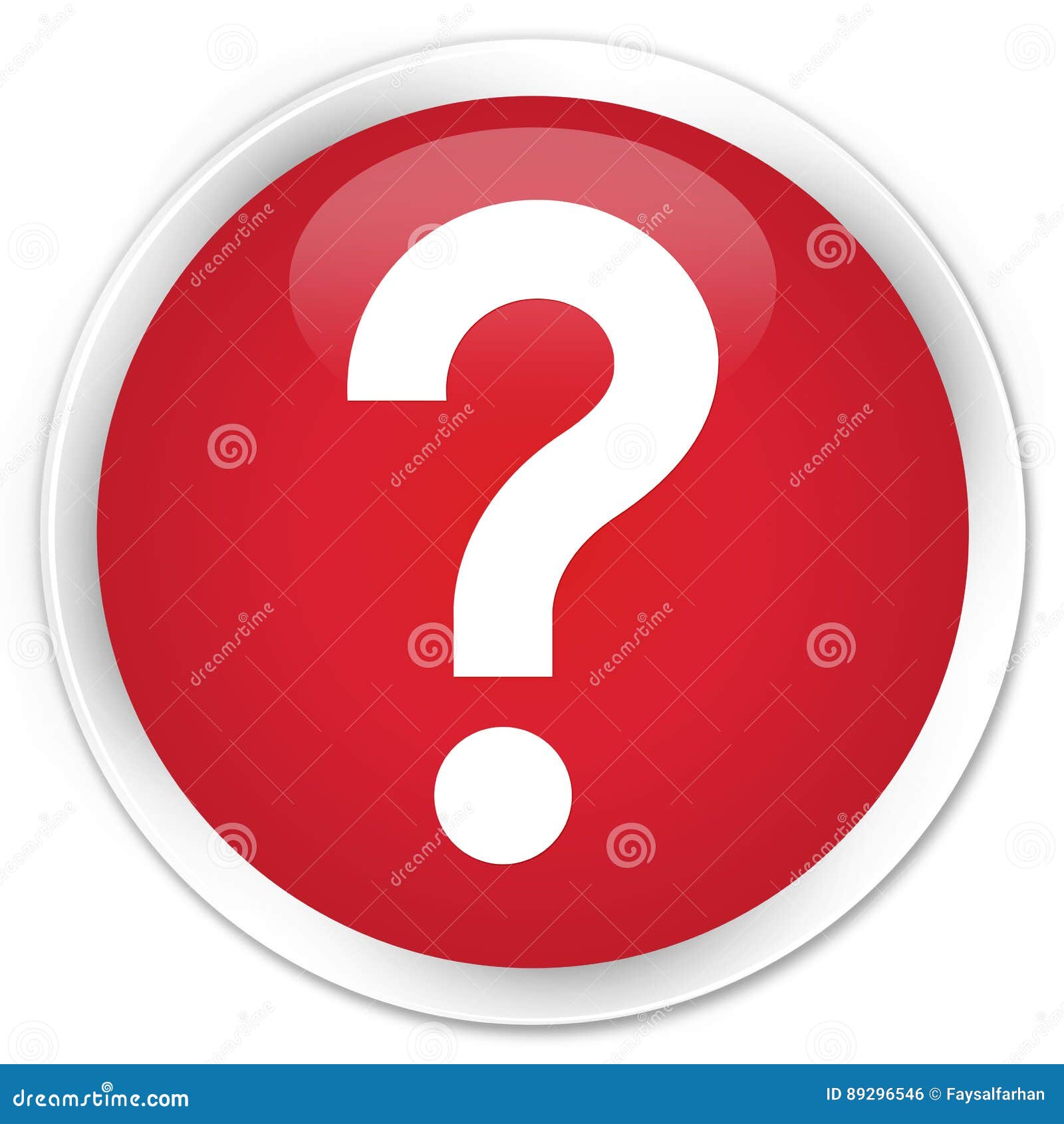 Question Mark Icon Premium Red Round Button Stock Illustration ...