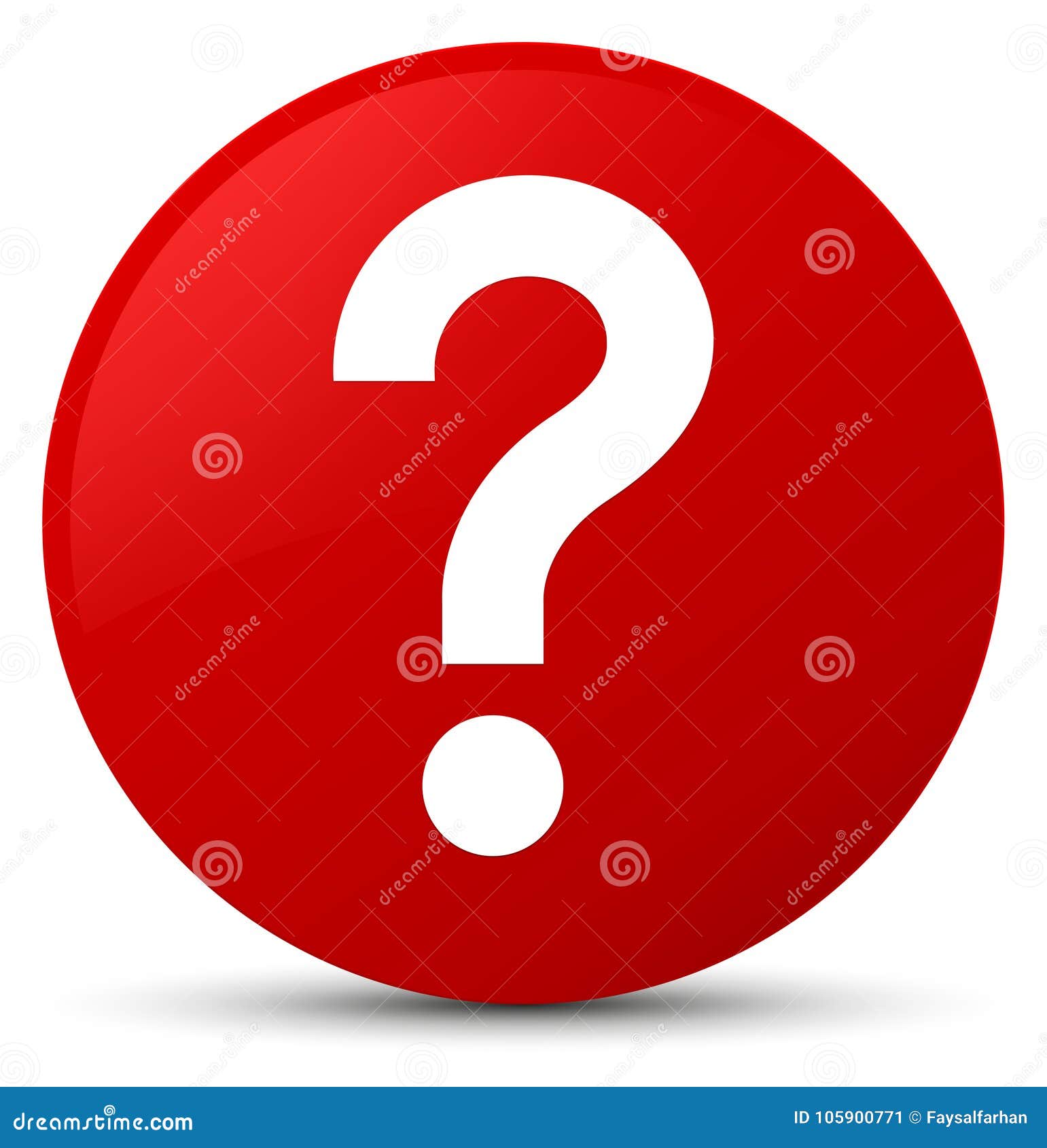 Question Mark Icon Red Round Button Stock Illustration - Illustration ...