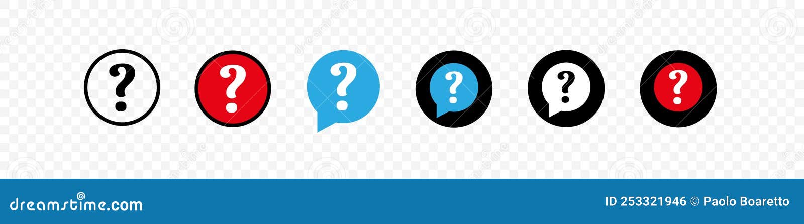 Question Mark Icon Set. Message Box with Question Mark Icon. Button ...