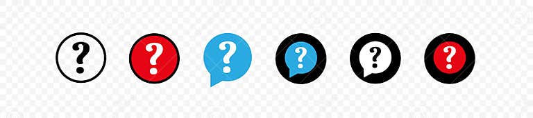 Question Mark Icon Set. Message Box with Question Mark Icon. Button ...