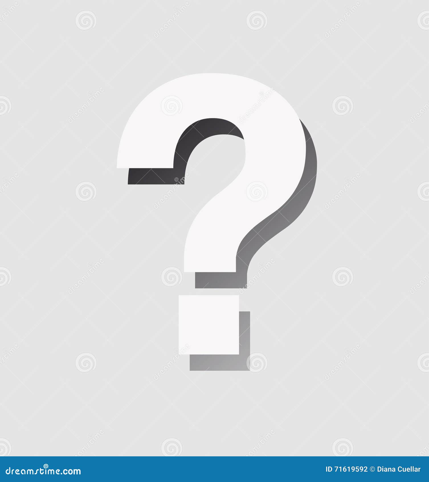 Question-mark Icon with Shadow Stock Vector - Illustration of question ...