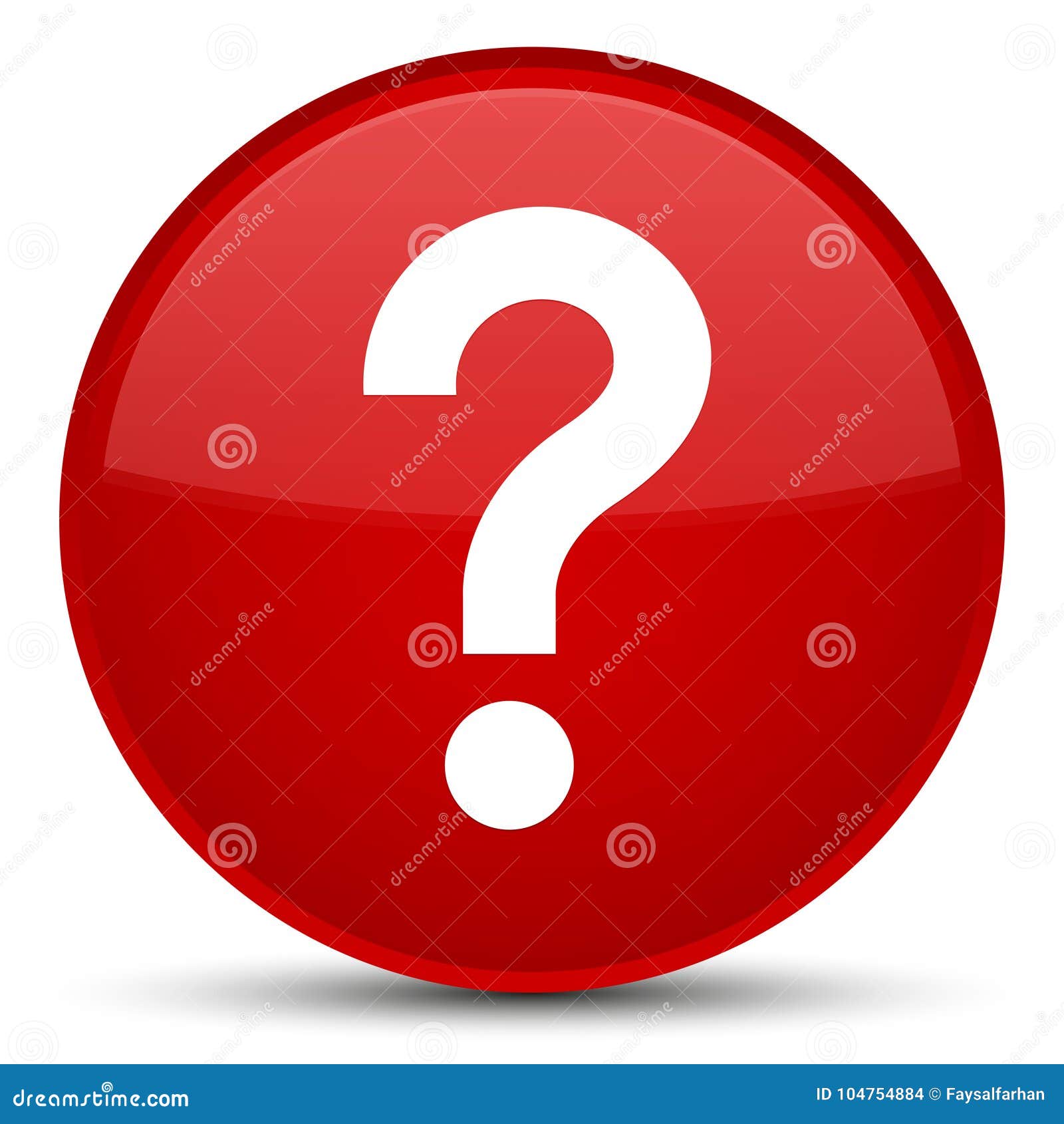 Question Mark Icon Special Red Round Button Stock Illustration ...