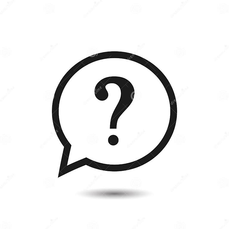 Question Mark Icon on White Vector Illustration Stock Vector ...
