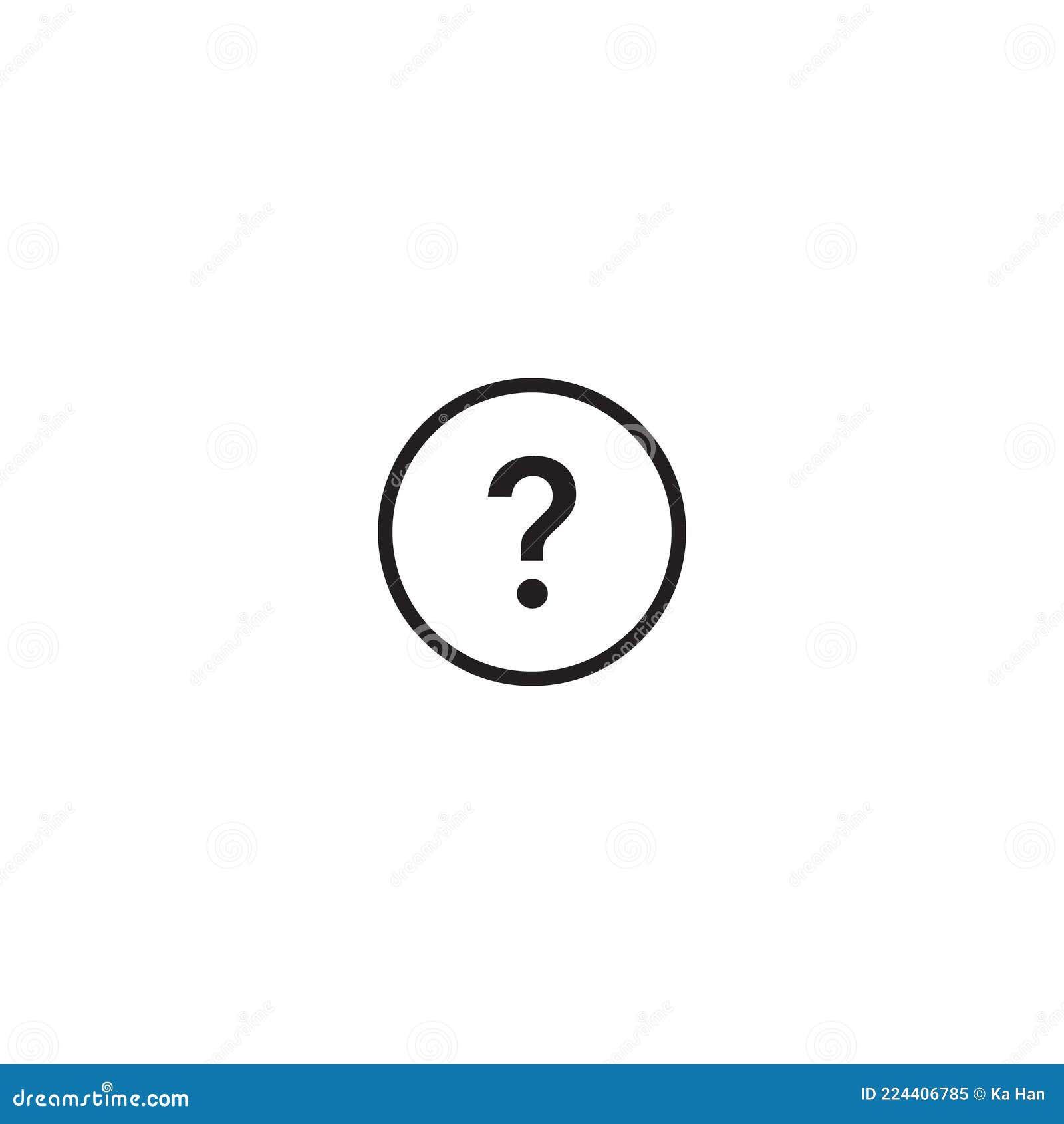 Question Mark Icon Vector in Line Style. Interrogative Symbol Image ...