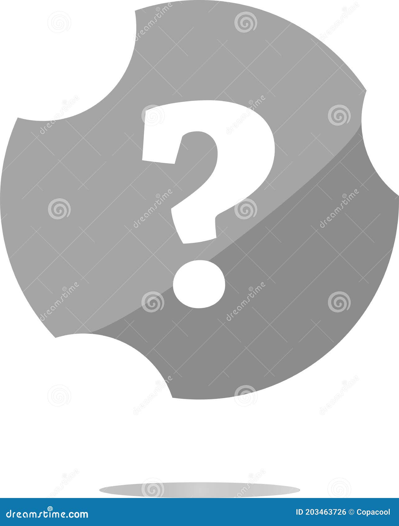 Question Mark Icon Web Button . Flat Sign Isolated on White Background ...