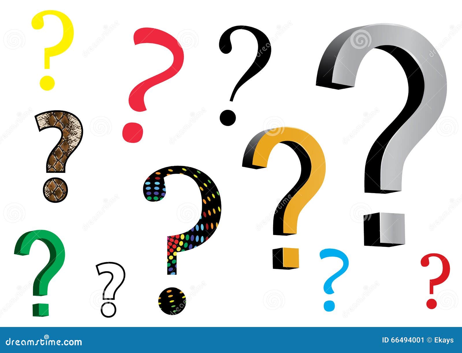 Question Mark Icons in Different Shapes and Colours Stock Illustration ...