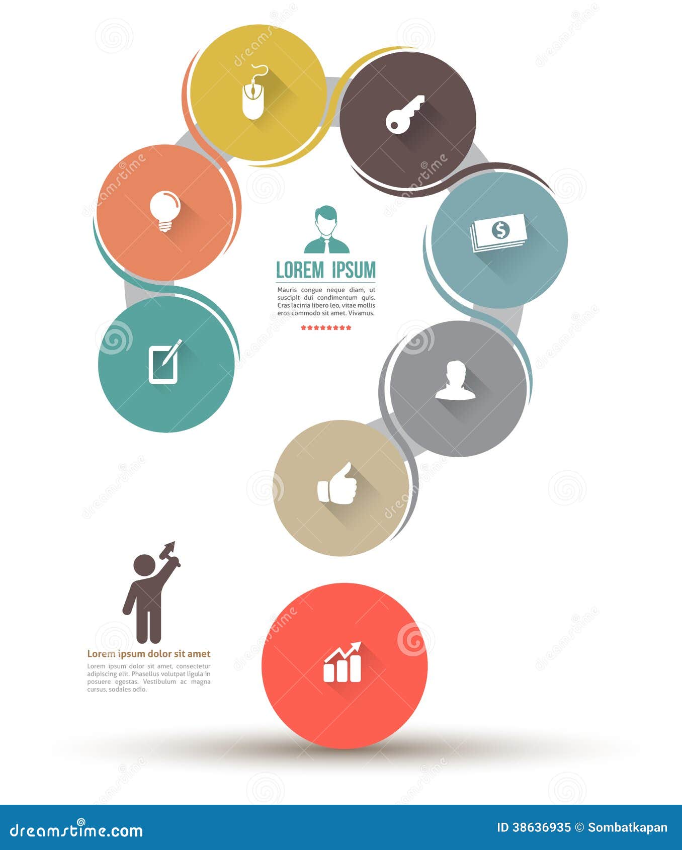 Question mark with icons stock vector. Illustration of corporate - 38636935