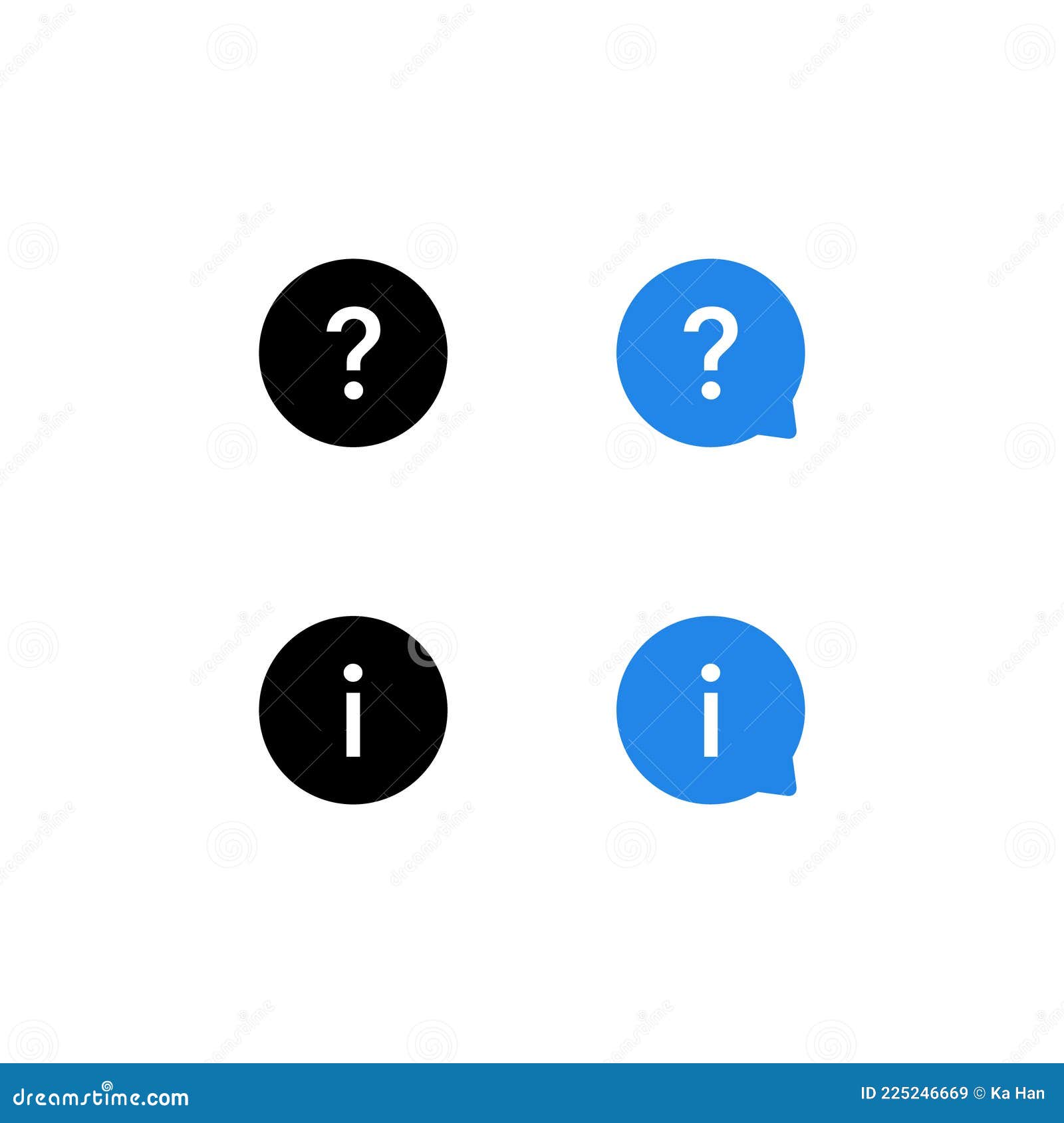Question Mark and Info Icon Vector Isolated on White Background Stock ...