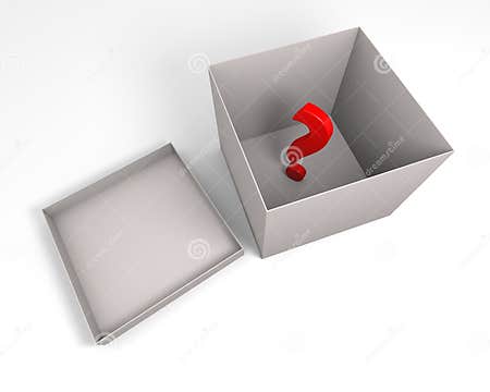 Question mark inside box stock illustration. Illustration of shipping ...
