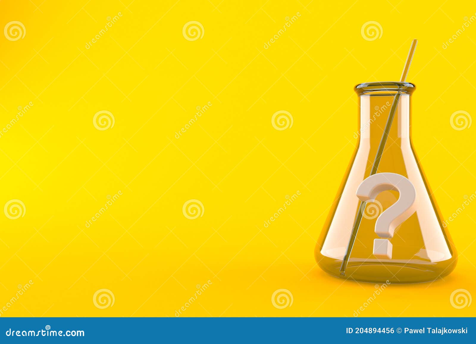 Question Mark Inside Chemistry Flask Stock Illustration - Illustration ...
