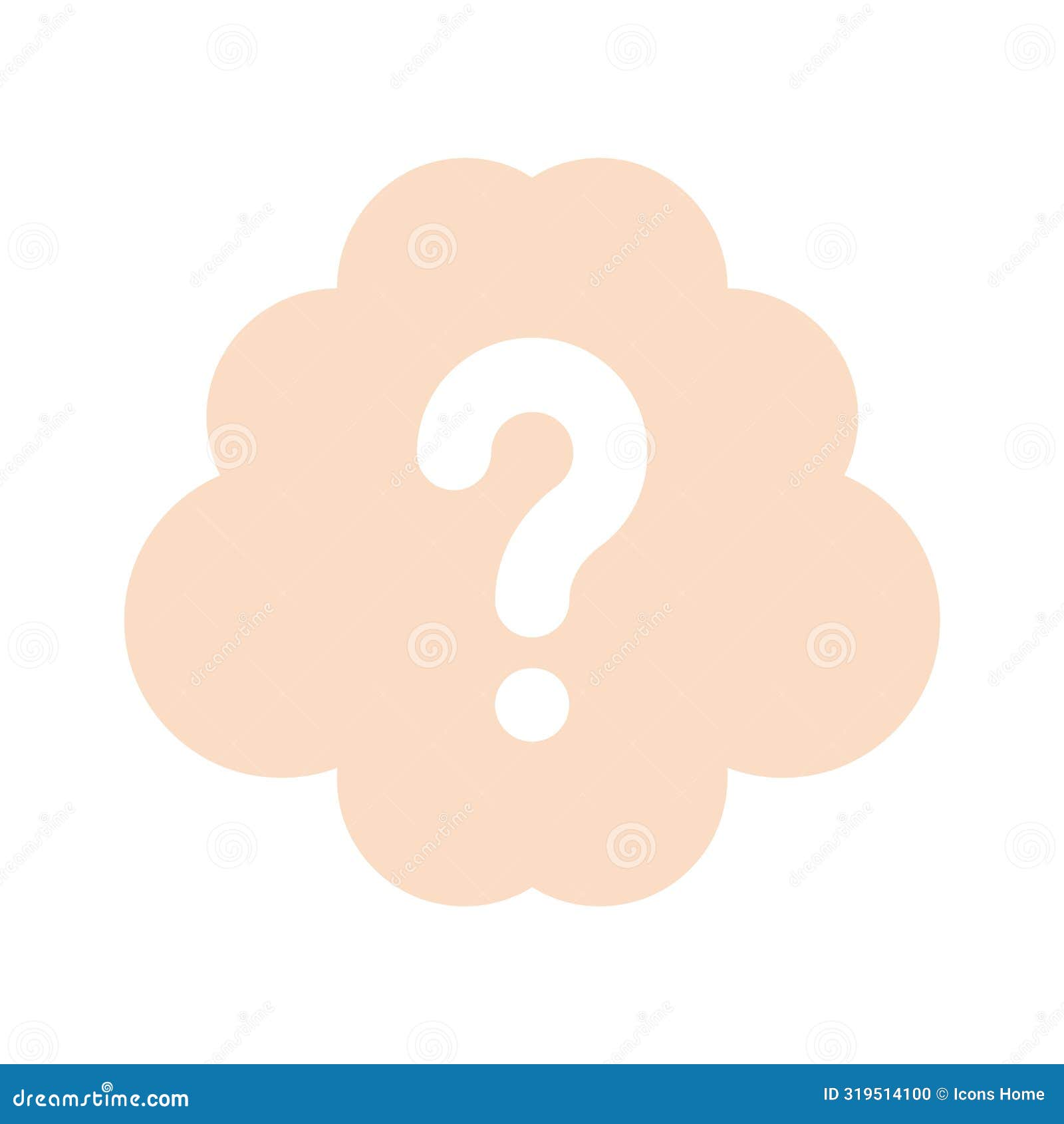Question Mark Inside Mind, Well Designed Icon of Confused Mind Stock ...