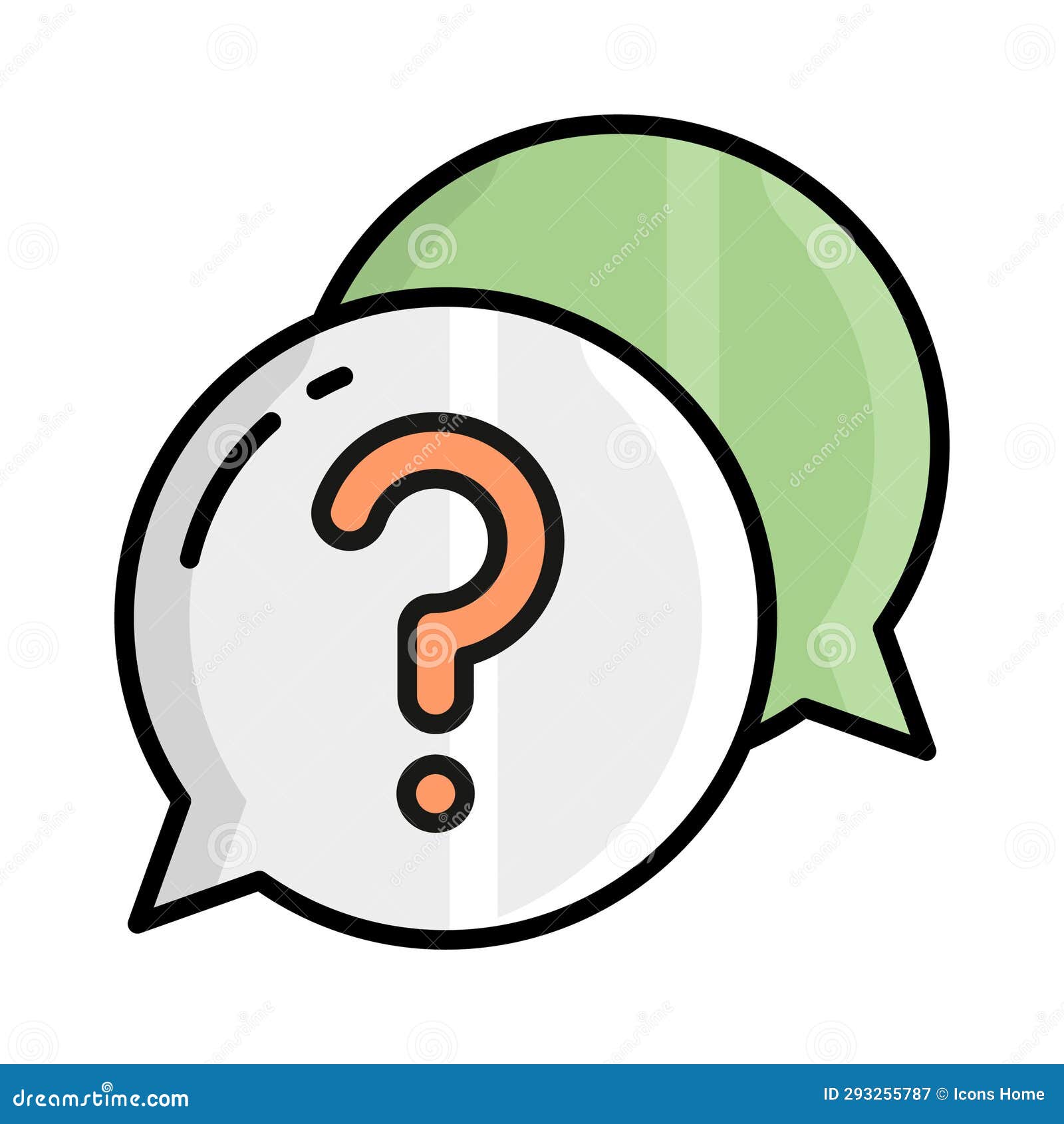 Question Mark Inside Speech Bubble Vector Icon Stock Vector ...