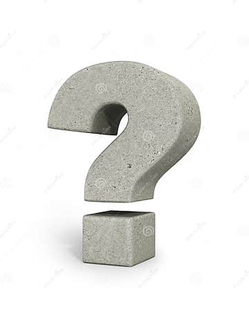Question Mark, Isolated on White Background.Texture Surface of Concrete ...